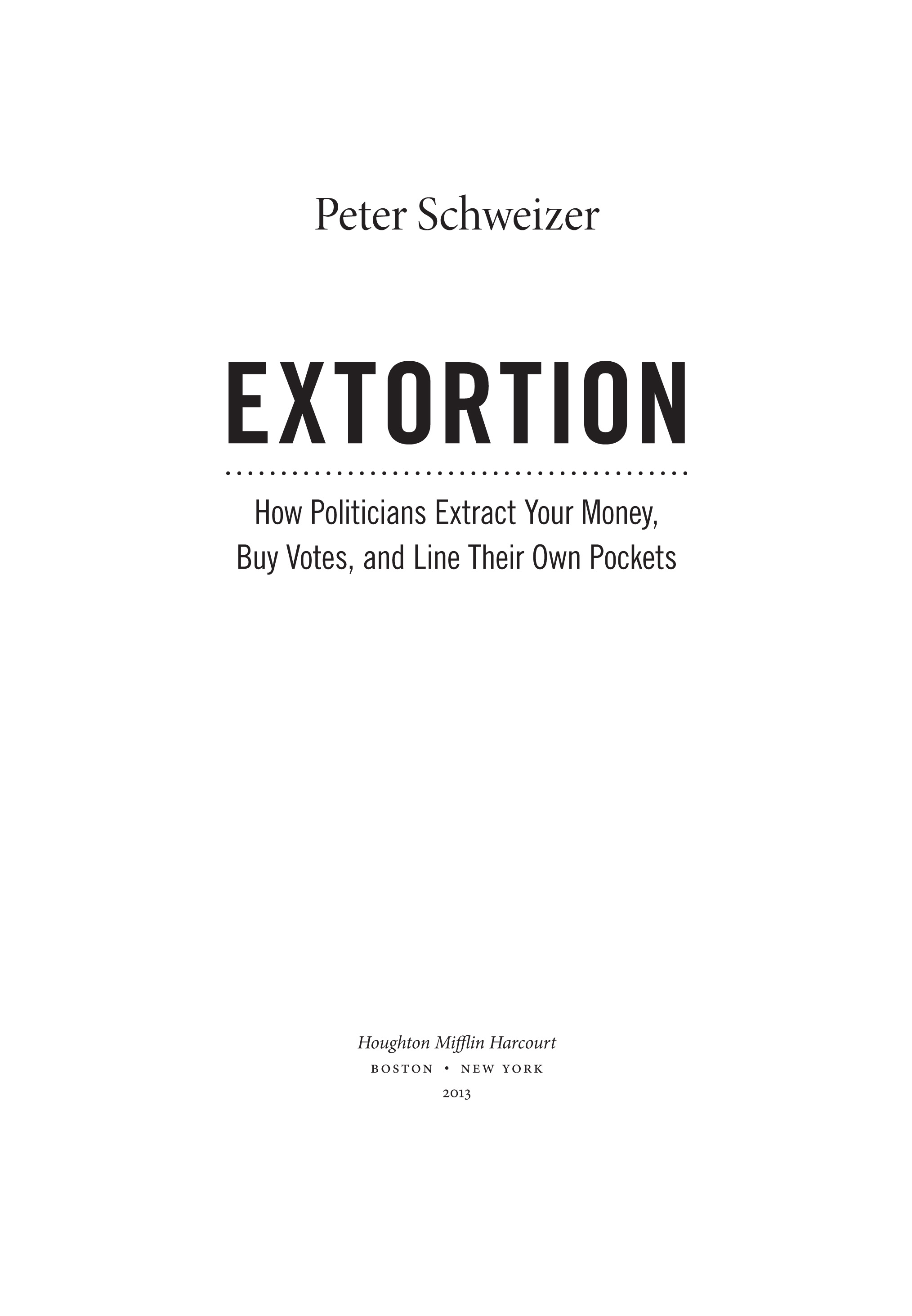 Книга: Extortion